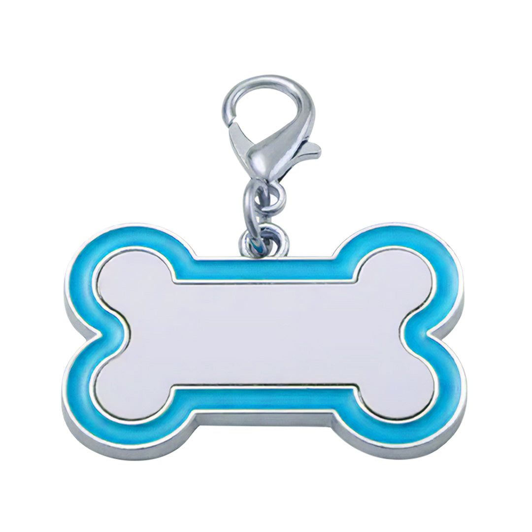 Placa ID Para Perro de Huesito Color Azul (3cmx4.5cm) – Sublismart®